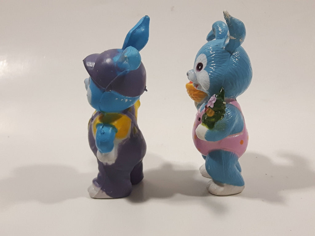 Easter Bunny Rabbits 2 3/4" Tall Hard Rubber PVC Toy Figures – Treasure ...