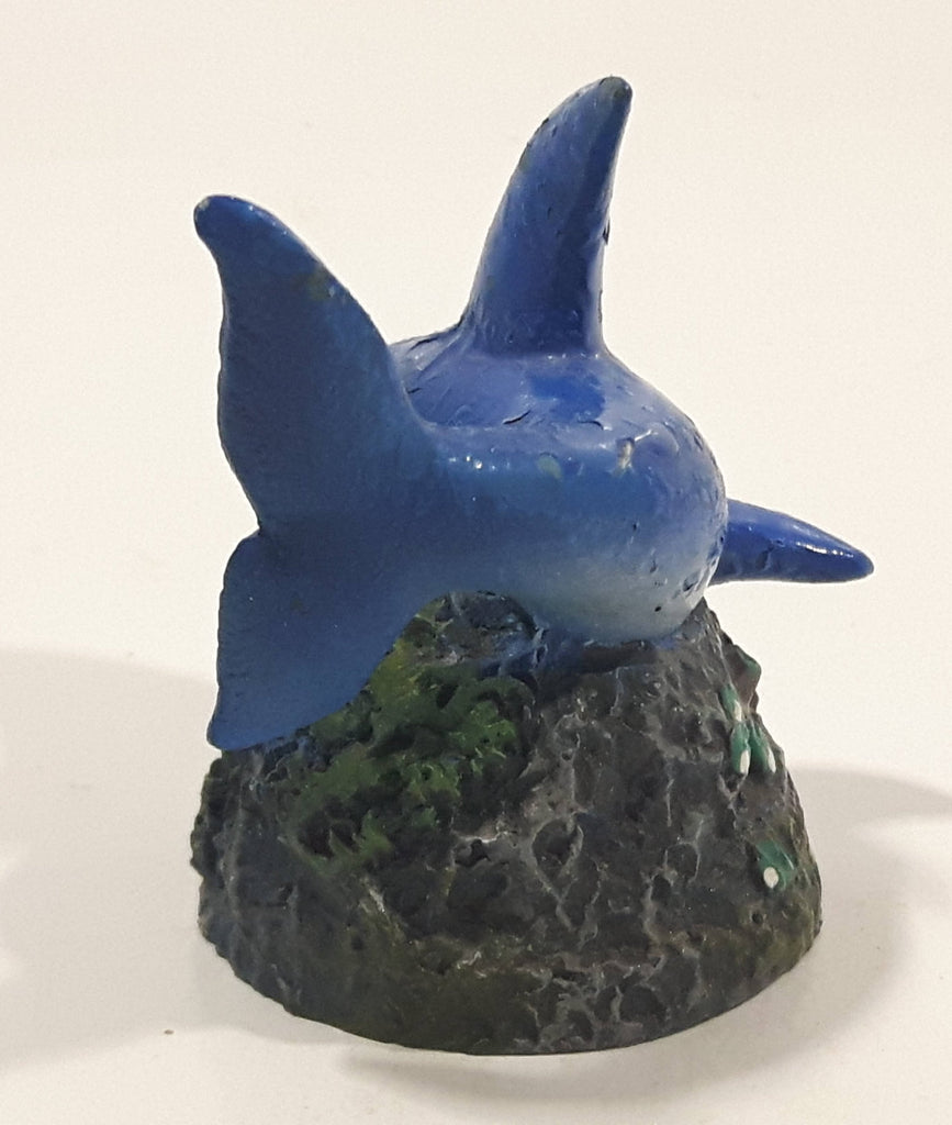 Swimming Blue Shark Small 2" Tall Resin Figurine Sculpture Ornament ...