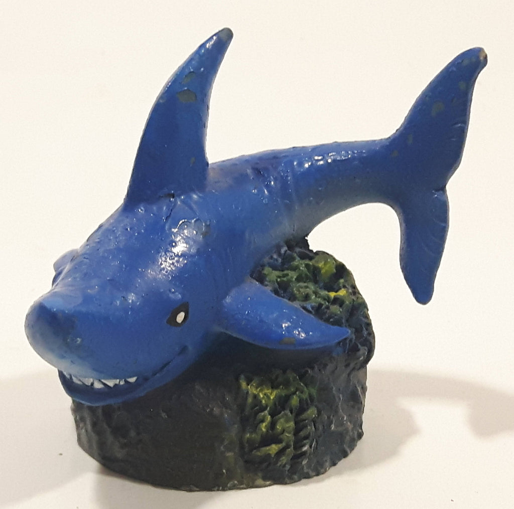 Swimming Blue Shark Small 2" Tall Resin Figurine Sculpture Ornament ...