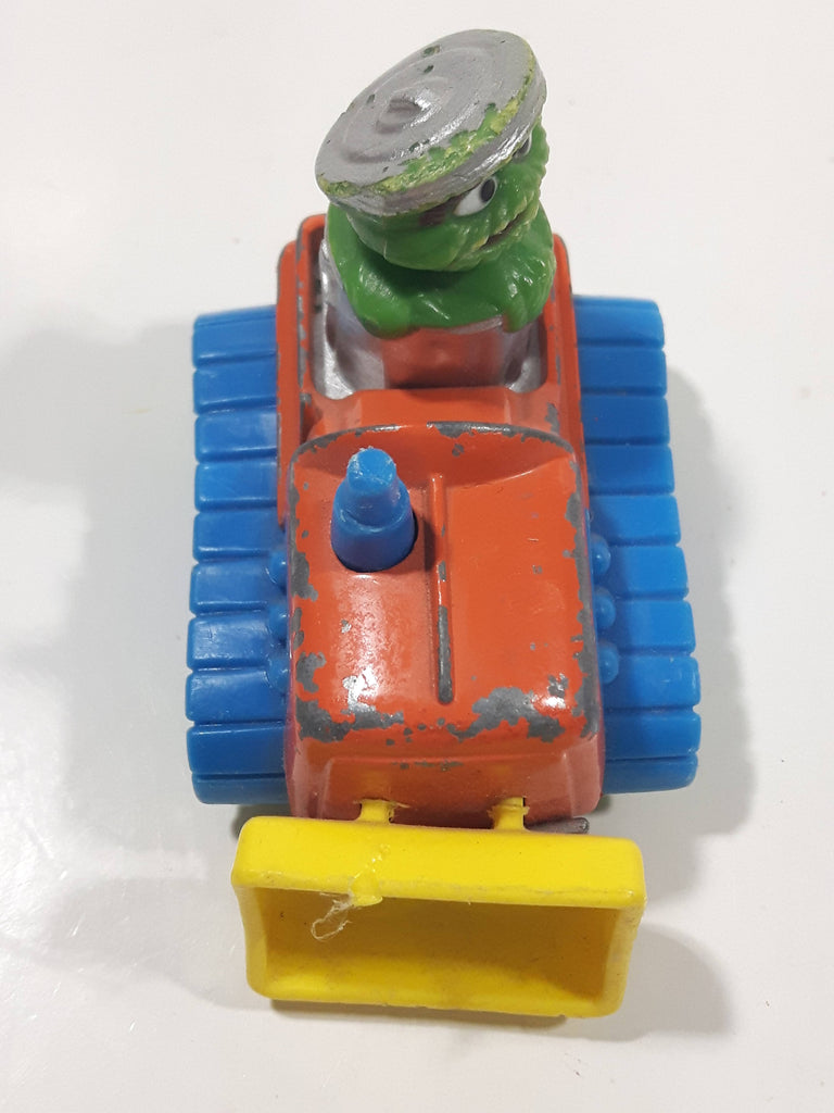 1986 Playskool Muppets Sesame Street Oscar The Grouch Bull Dozer Blue ...