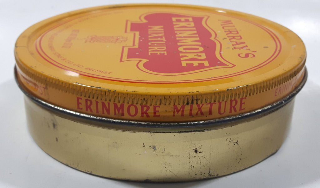 Vintage Murray's Erinmore Mixture Pipe Tobacco Yellow 3 1/2 oz Tin Met ...