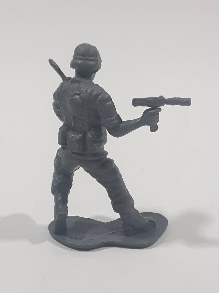 Grey Army Military Soldier 2" Tall Plastic Toy Figure – Treasure Valley ...