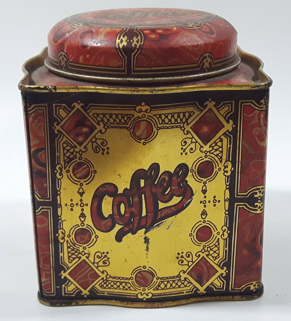 Vintage Coffee Red Tin Metal Container – Treasure Valley Antiques ...