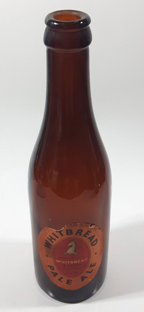 Vintage 1950s Whitbread Pale Ale Beer 9" Tall 9.6 oz Brown Amber Glass ...