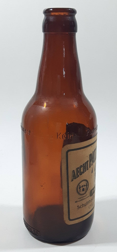 Rare Vintage Schulrheiss Patz Aecht Patzenhofer Bier 7 1/2" Tall Brown ...