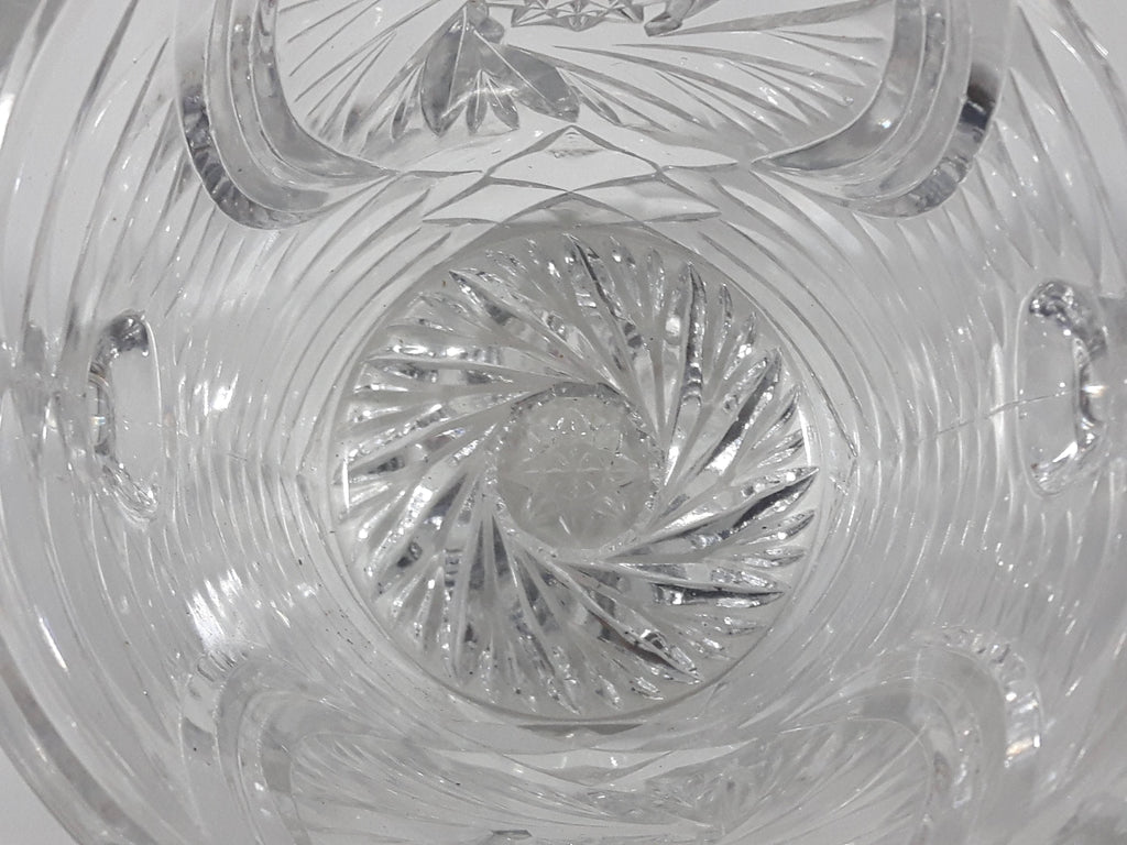 Vintage German Pinwheel and Star Cut Leaded Crystal Glass 5 1/4" Tall ...