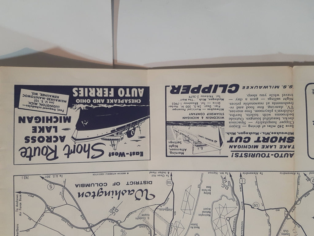 Vintage 1961 AAA American Automobile Association Northeastern States M ...