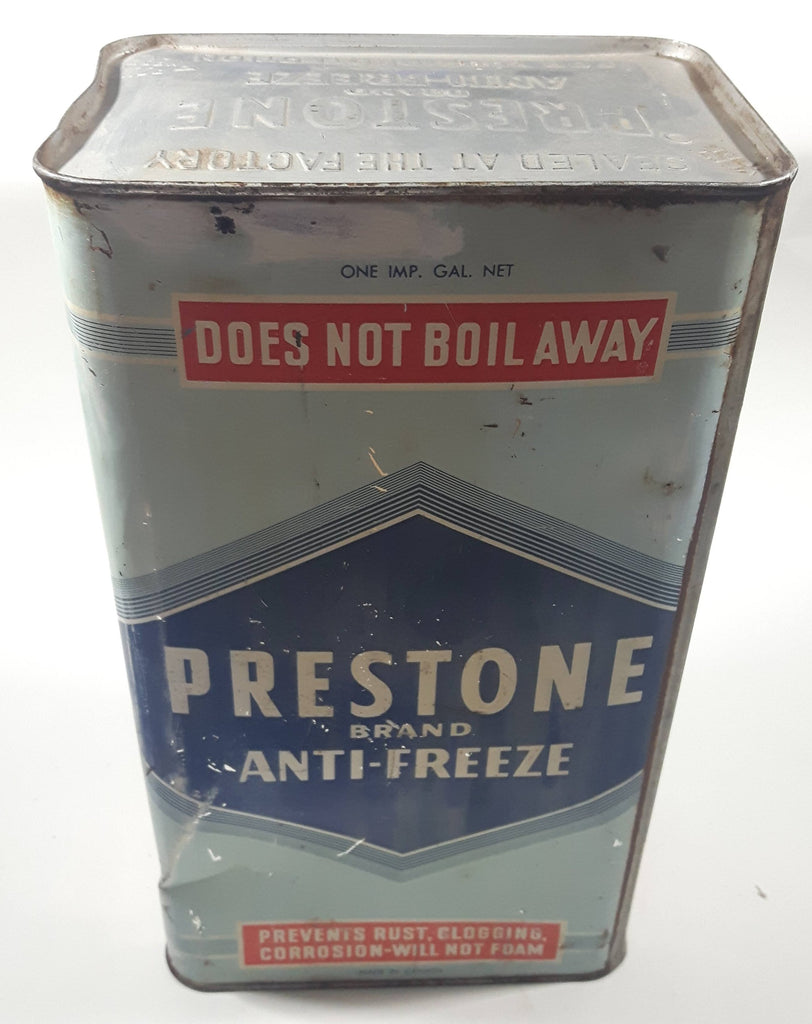 Vintage Prestone Brand Anti-Freeze One Imperial Gallon Metal Can - Can ...