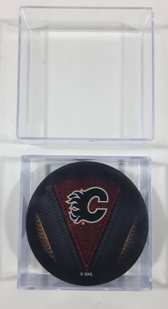Calgary Flames NHL Ice Hockey Team Thin Puck Shaped Drink Coasters wit ...