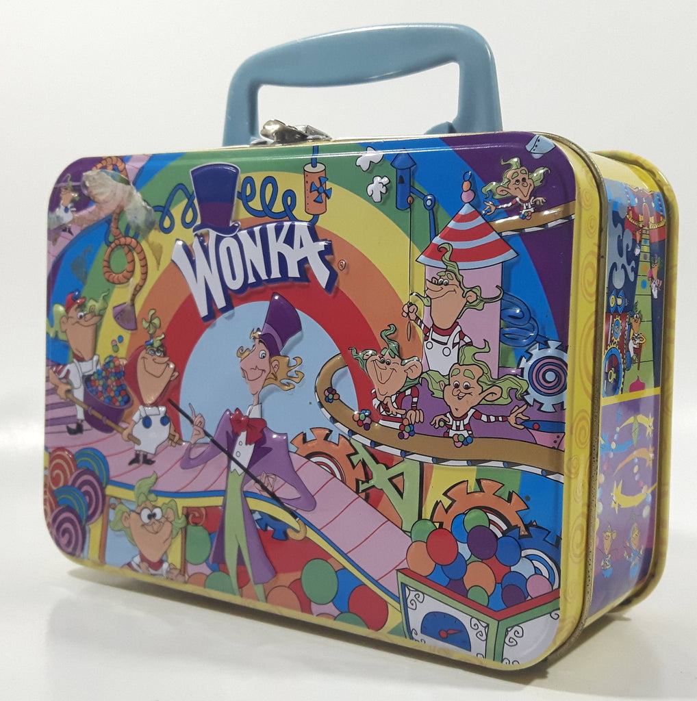 Willy Wonka's Candy Factory Embossed Tin Metal Lunch Box – Treasure ...