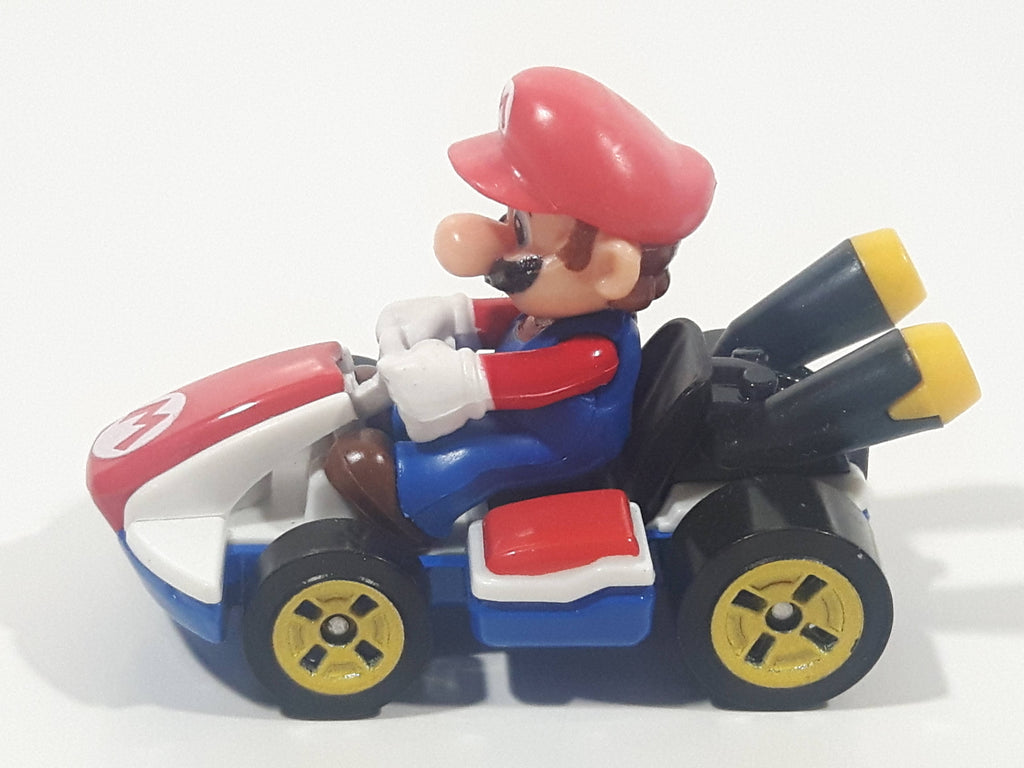 2019 Hot Wheels Mario Kart Standard Kart Mario White and Red Die Cast ...