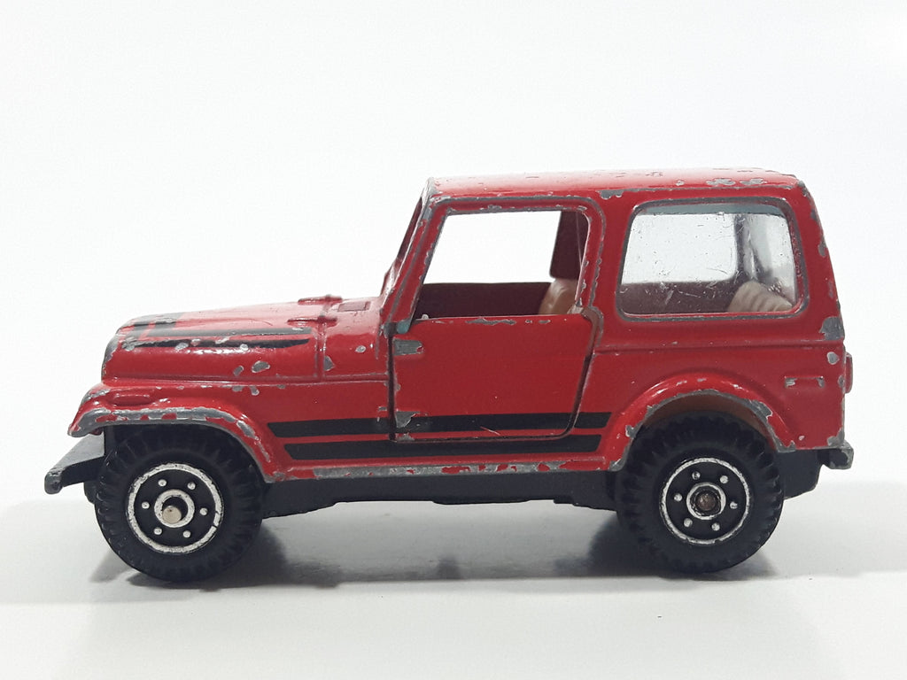 Vintage Yatming Jeep CJ-7 Red Die Cast Toy Car Vehicle with Opening Do ...