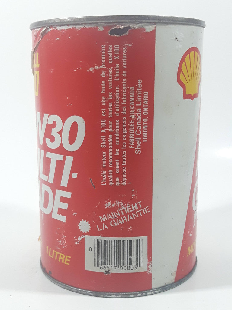 Vintage Shell X100 10W30 Multi Grade Motor Oil 1 Litre Cardboard Can F ...