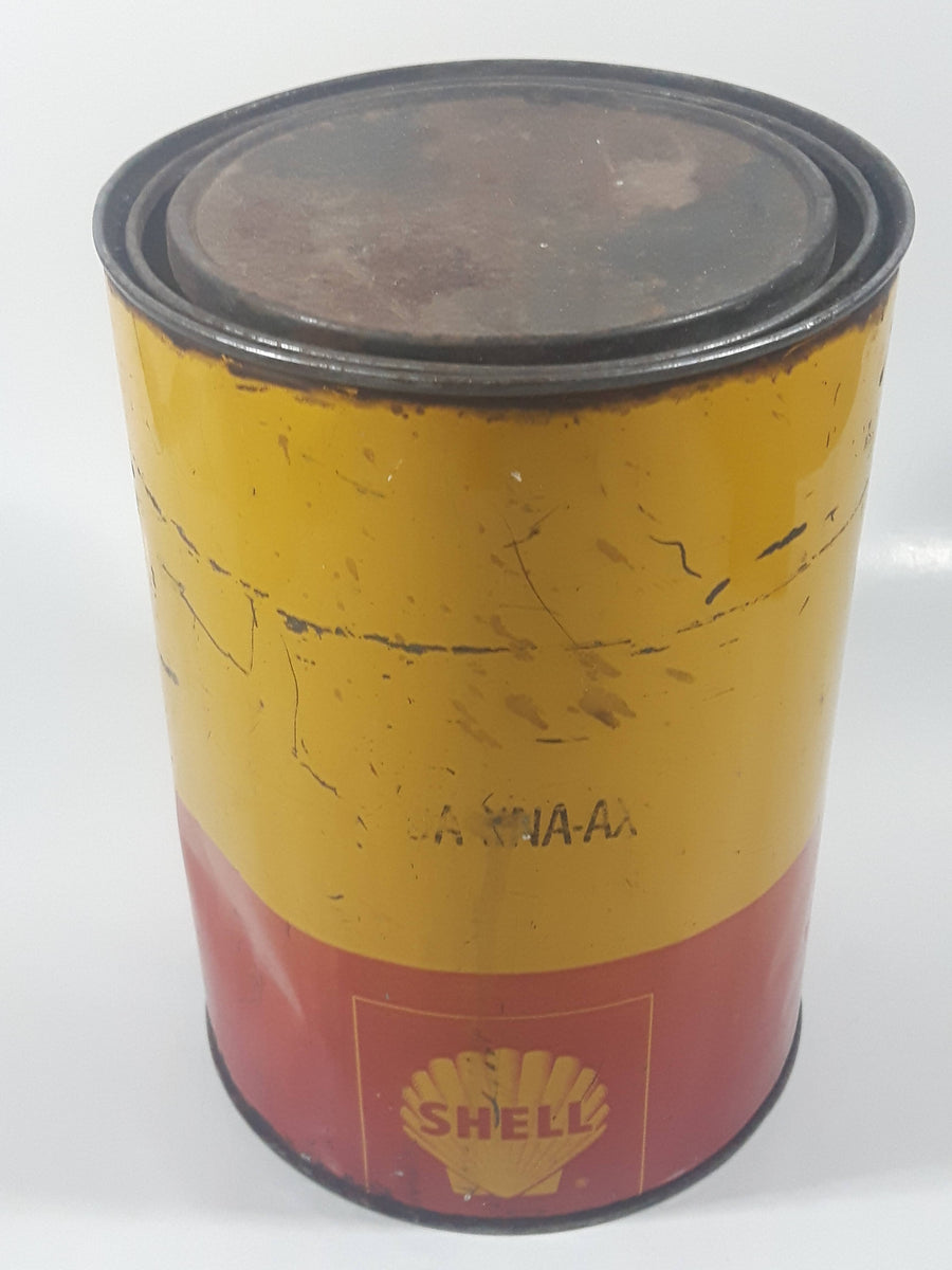 Vintage Shell Oil Company Darina AX Five Pound 2.268kg Grease Metal Ca ...