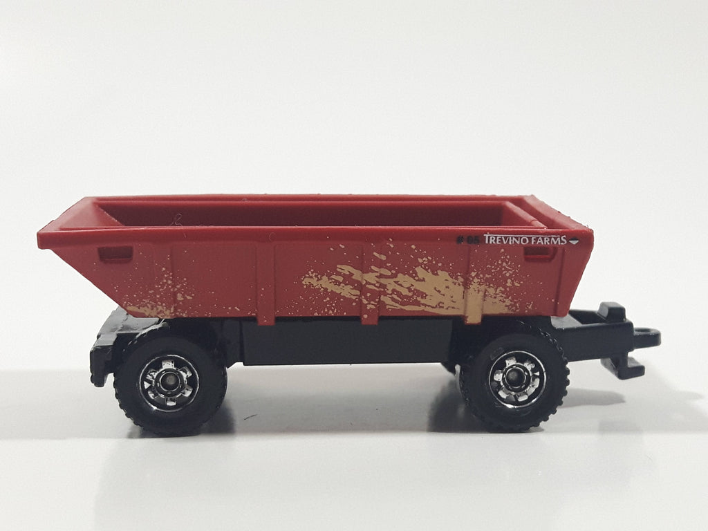 2017 Matchbox Work Horses Farm Trailer Red Die Cast Toy Car Vehicle Mi ...