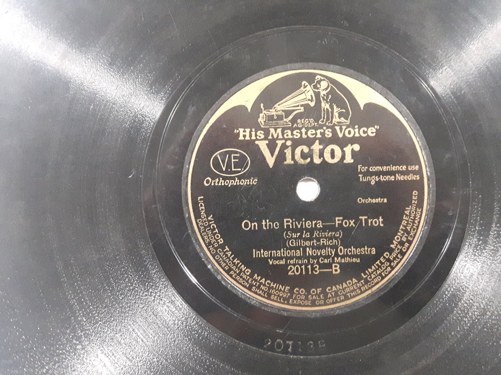 His Master's Voice Victor International Novelty Orchestra 10" Vinyl Re ...