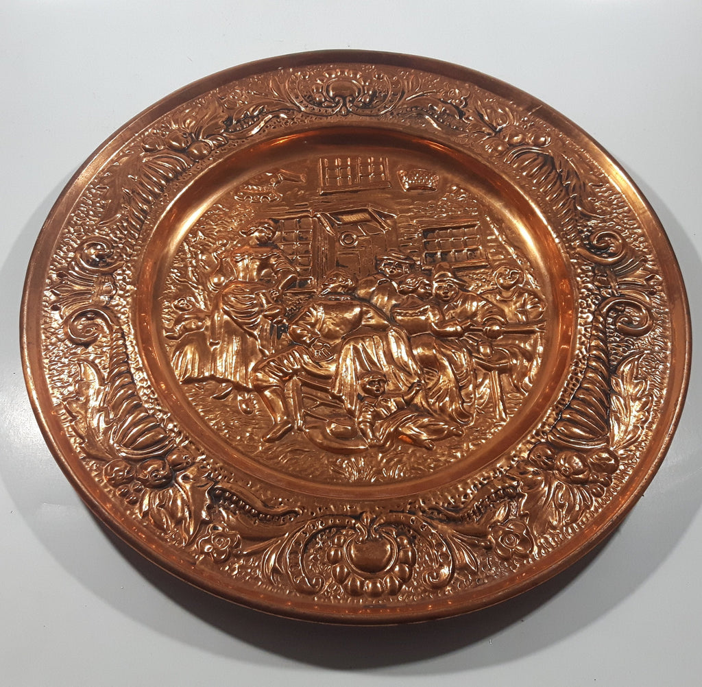 Vintage Peerage Tavern 3D Hammered Copper 15" Metal Plate Wall Hanging ...
