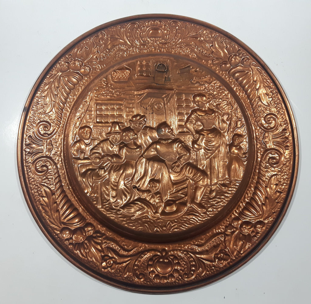 Vintage Peerage Tavern 3D Hammered Copper 15" Metal Plate Wall Hanging ...