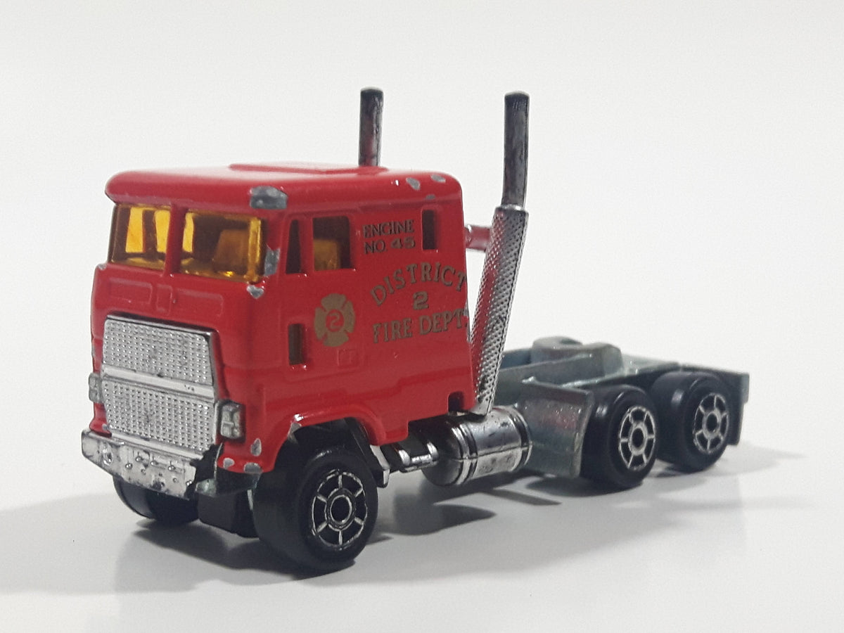 Vintage Majorette Fire Engine No. 45 District 2 Fire Dept Semi Tractor ...