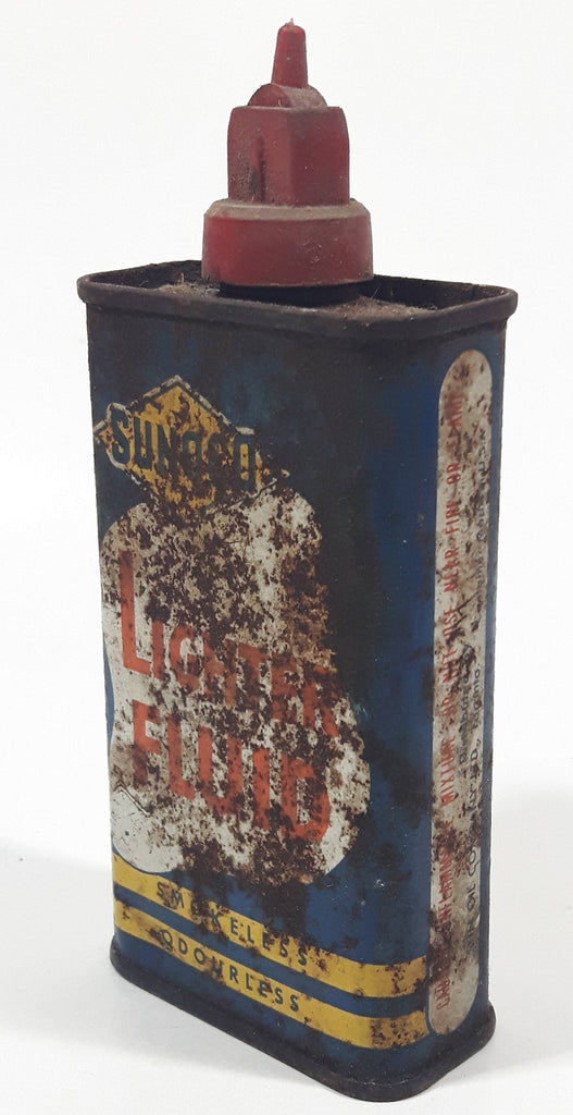 Rare Vintage Sunoco Lighter Fluid Smokeless Odourless Blue and Yellow ...
