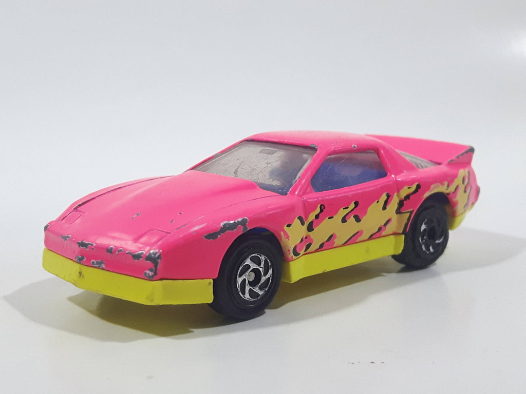 1994 Matchbox Pontiac Firebird Racer Hot pink and Fluorescent Yellow D ...