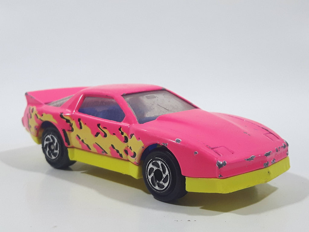 1994 Matchbox Pontiac Firebird Racer Hot pink and Fluorescent Yellow D ...