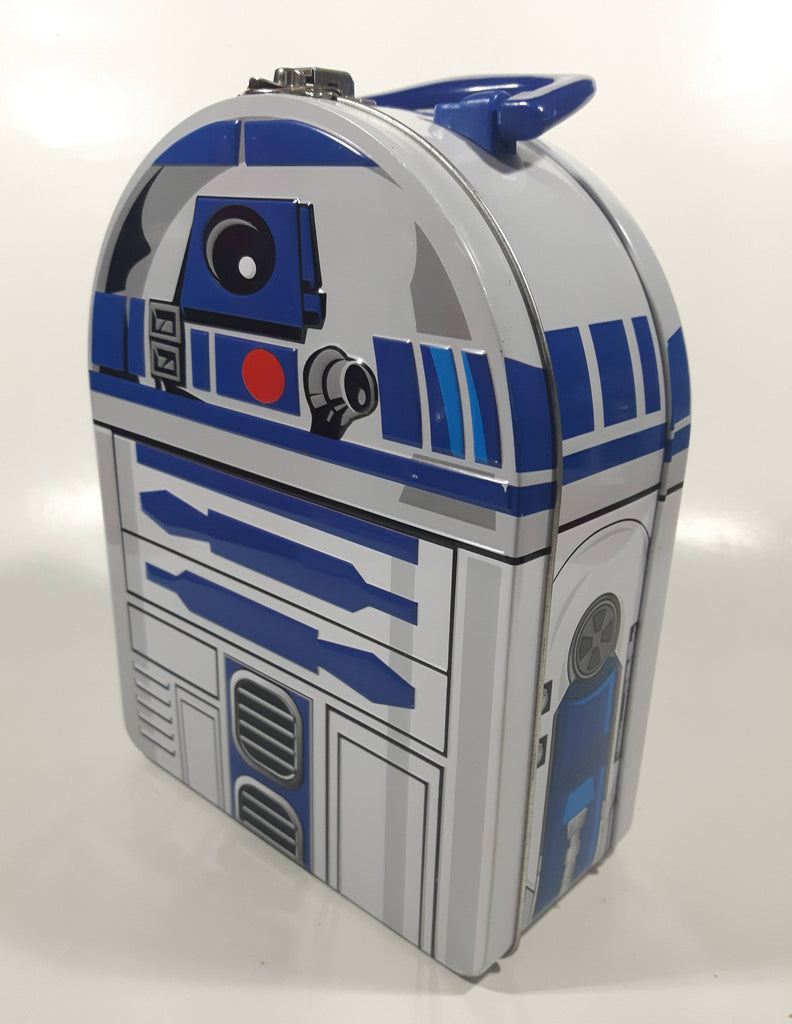 2010 LucasFilm Star Wars R2D2 Shaped Embossed Tin Metal Lunch Box ...
