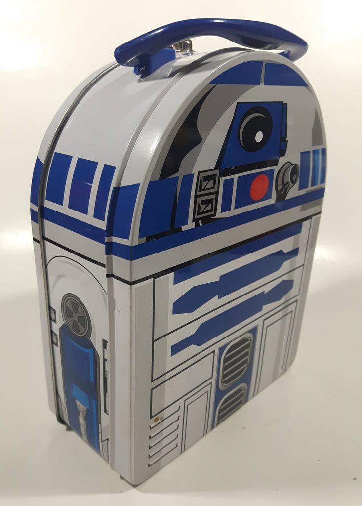 2010 LucasFilm Star Wars R2D2 Shaped Embossed Tin Metal Lunch Box ...