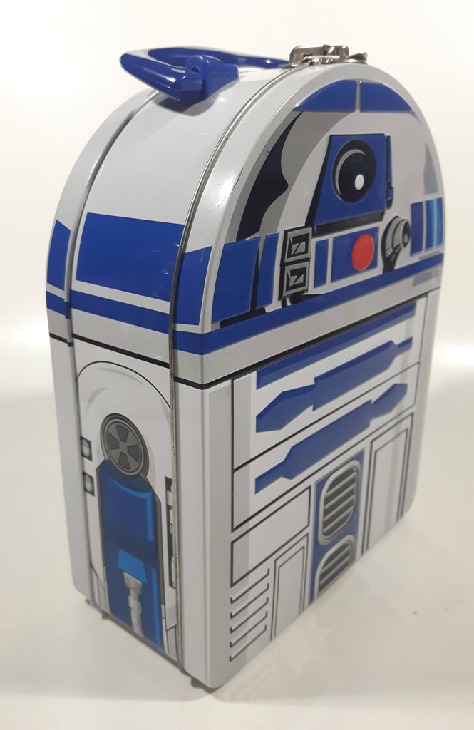 2010 LucasFilm Star Wars R2D2 Shaped Embossed Tin Metal Lunch Box ...