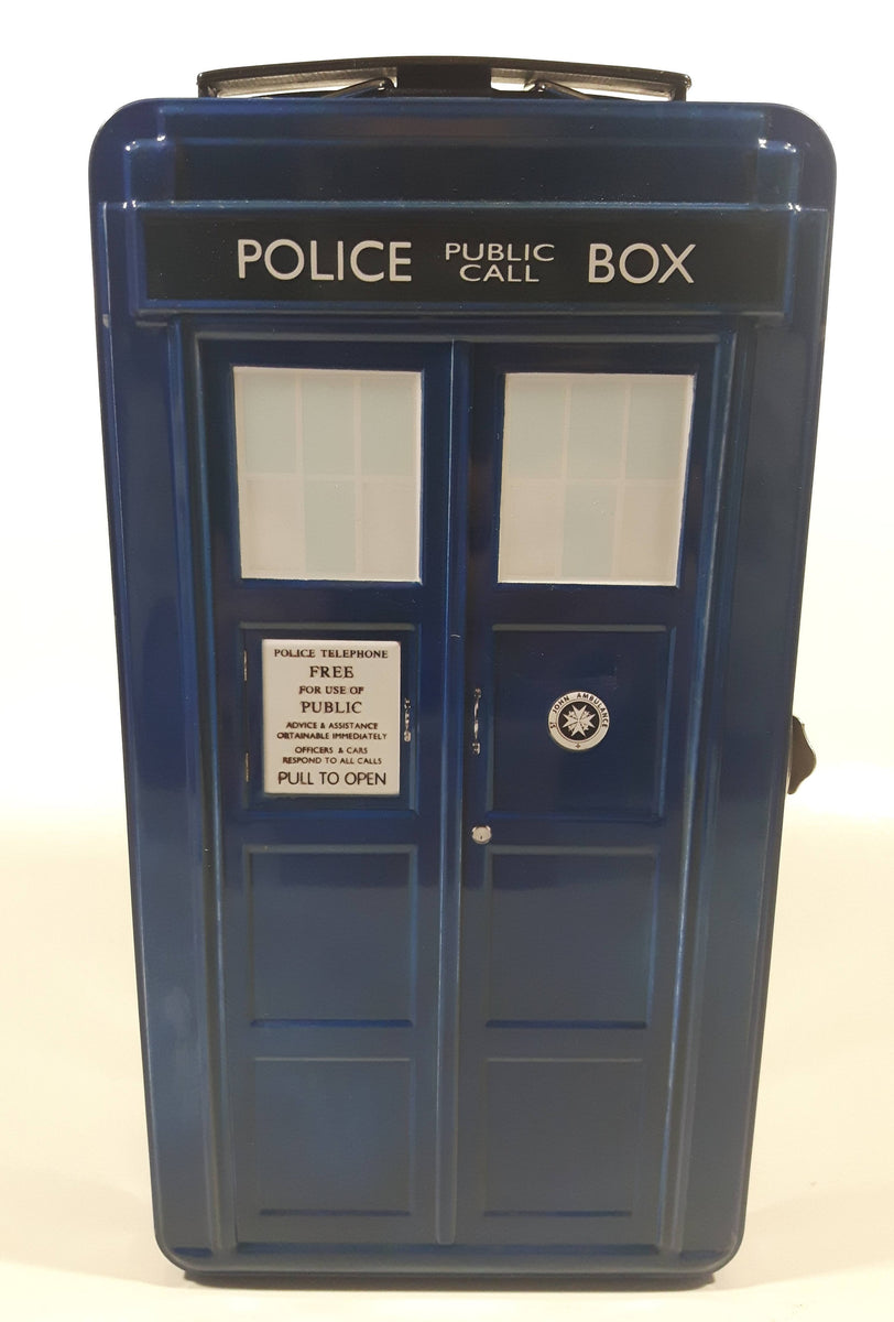 2012 BBC Doctor Who Police Public Call Box Tardis Shaped Embossed Tin ...