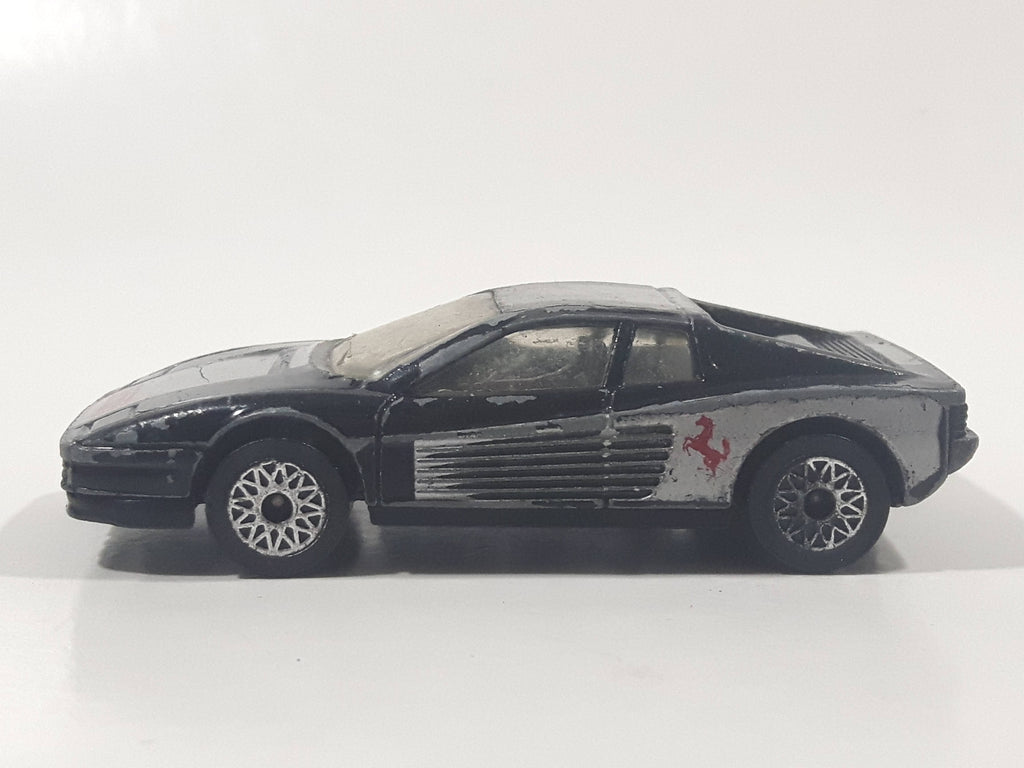 1986 Matchbox Ferrari Testarossa Black Die Cast Toy Car Vehicle ...