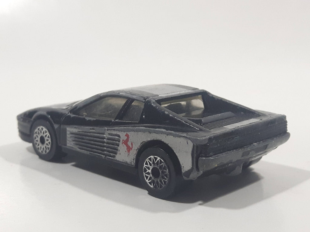1986 Matchbox Ferrari Testarossa Black Die Cast Toy Car Vehicle ...