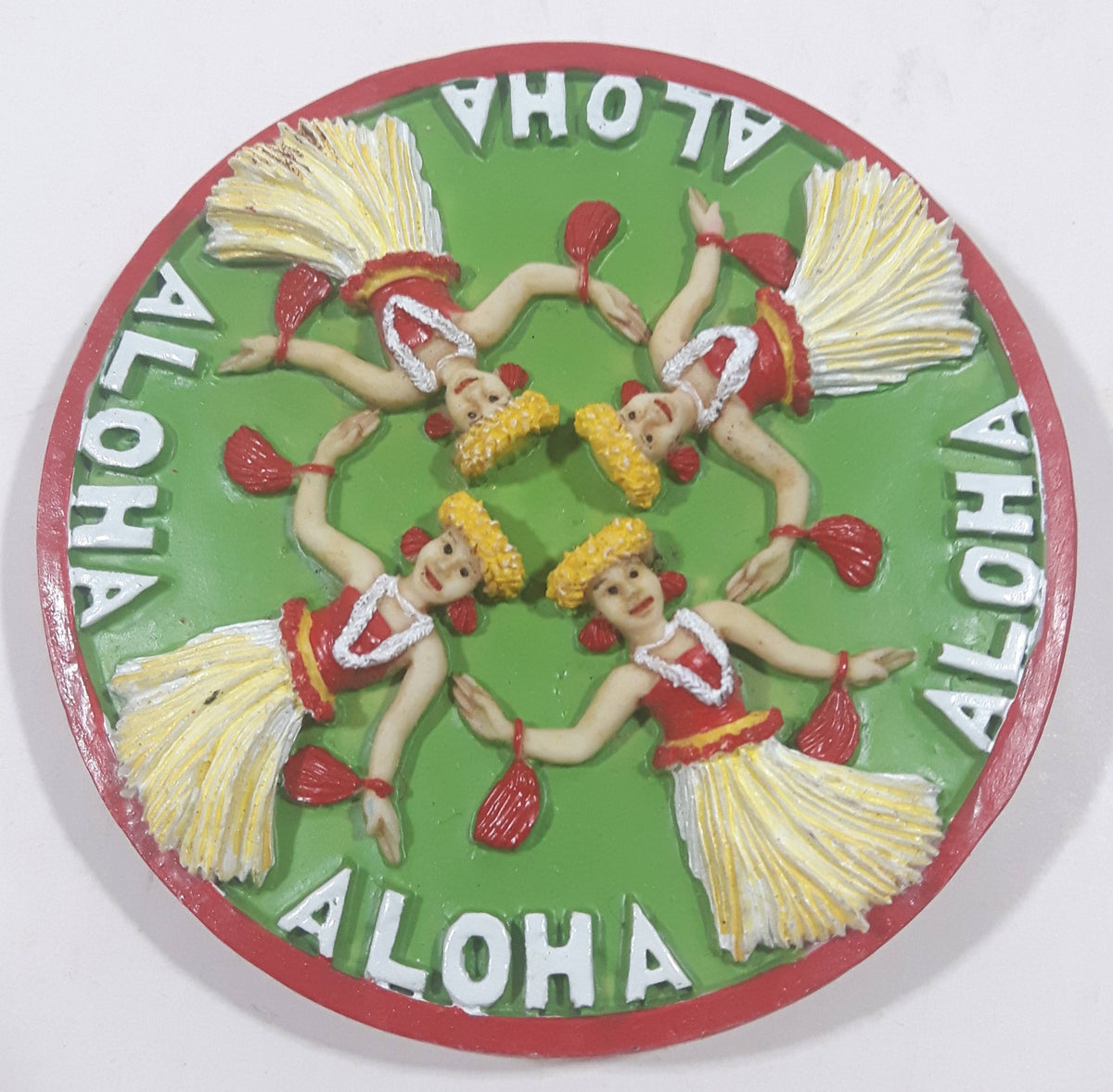 Aloha Hula Girl 3D Resin 3" Diameter Fridge Magnet – Treasure Valley ...