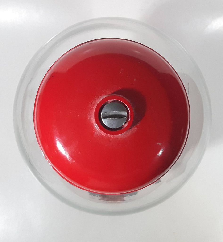 Red Metal and Glass Dome 11 1/2" Tall Gumball Machine Dispenser ...