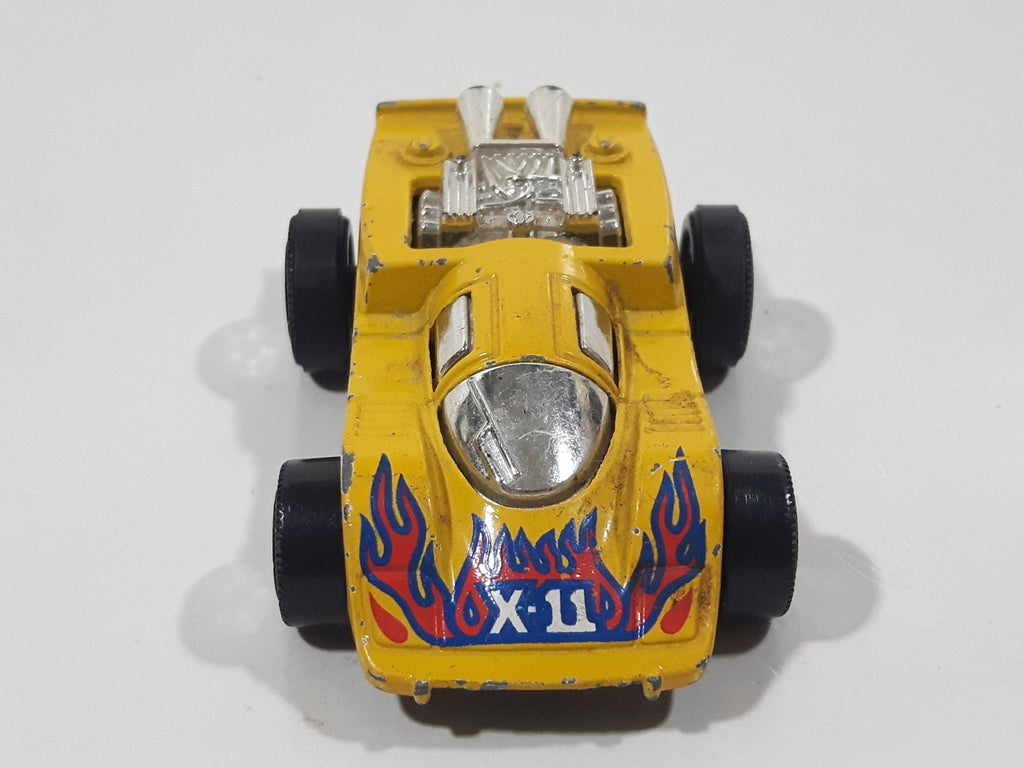 1985 Hot Wheels XV Racer X-11 Yellow Motorized Friction Die Cast Toy C ...