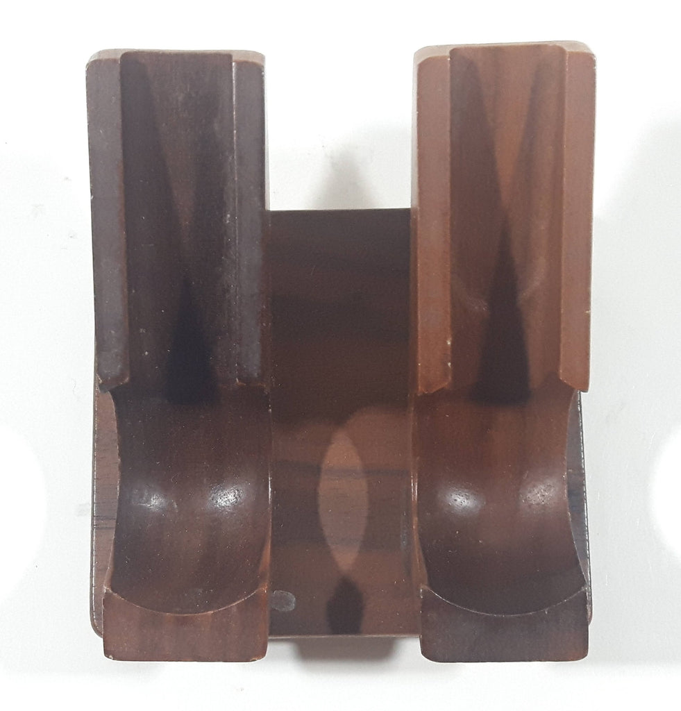 Vintage Decatur Industries Deco Genuine Walnut Wood Double Twin Pipe R ...