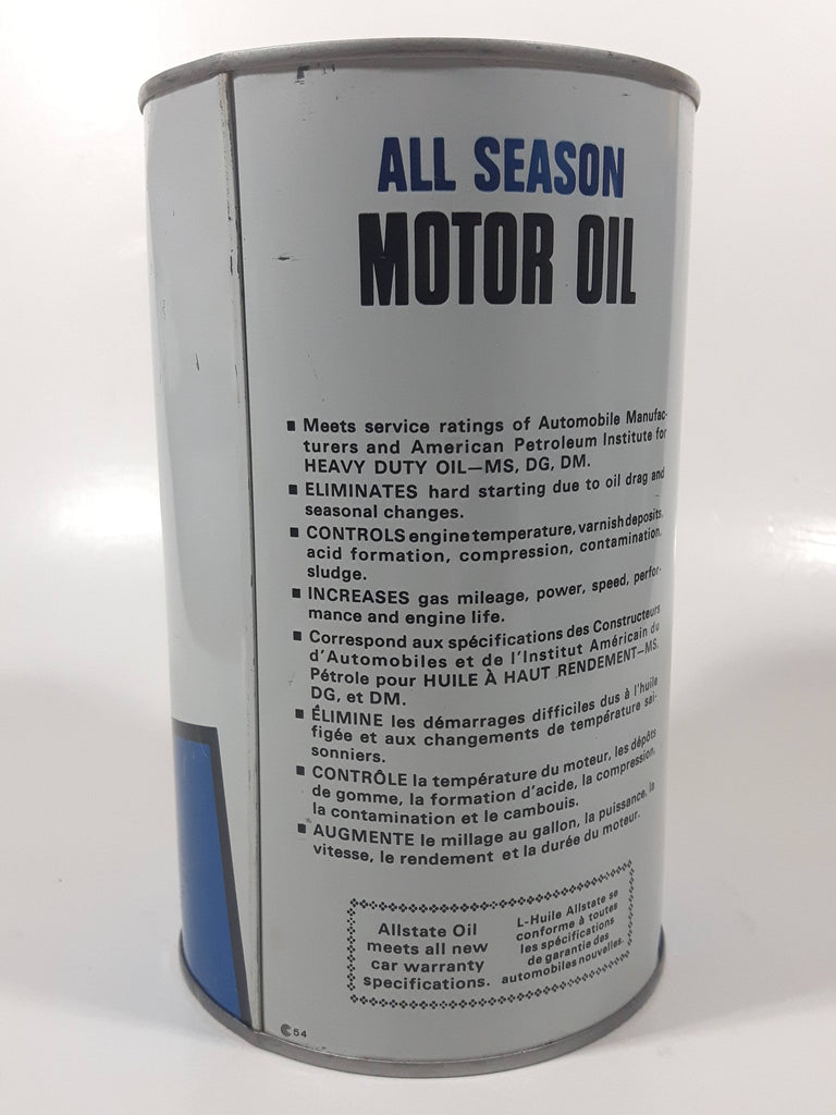 Vintage Simpsons Sears Allstate All Season Motor Oil 1 Quart 1.13 Litr ...