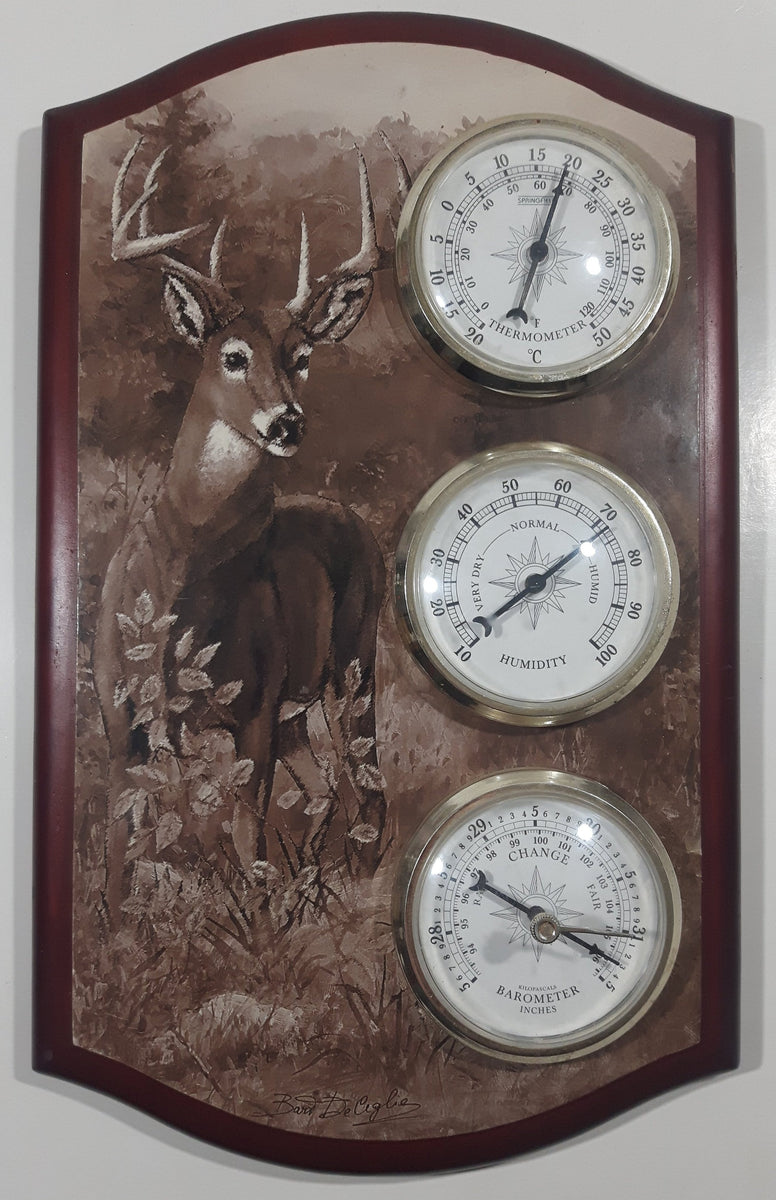 Springfield Bart DeCeglie Deer Buck Wildlife Barometer Hygrometer Ther ...