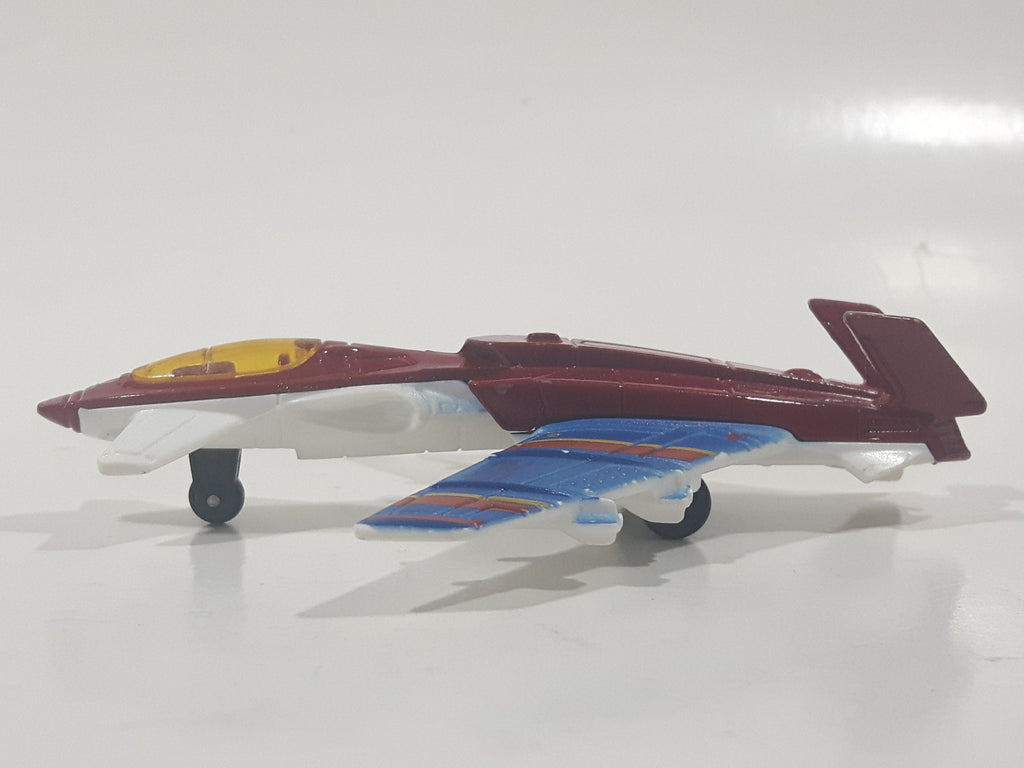 2010 Matchbox Sky Busters Stealth Launch Fighter Jet Airplane Dark Red ...