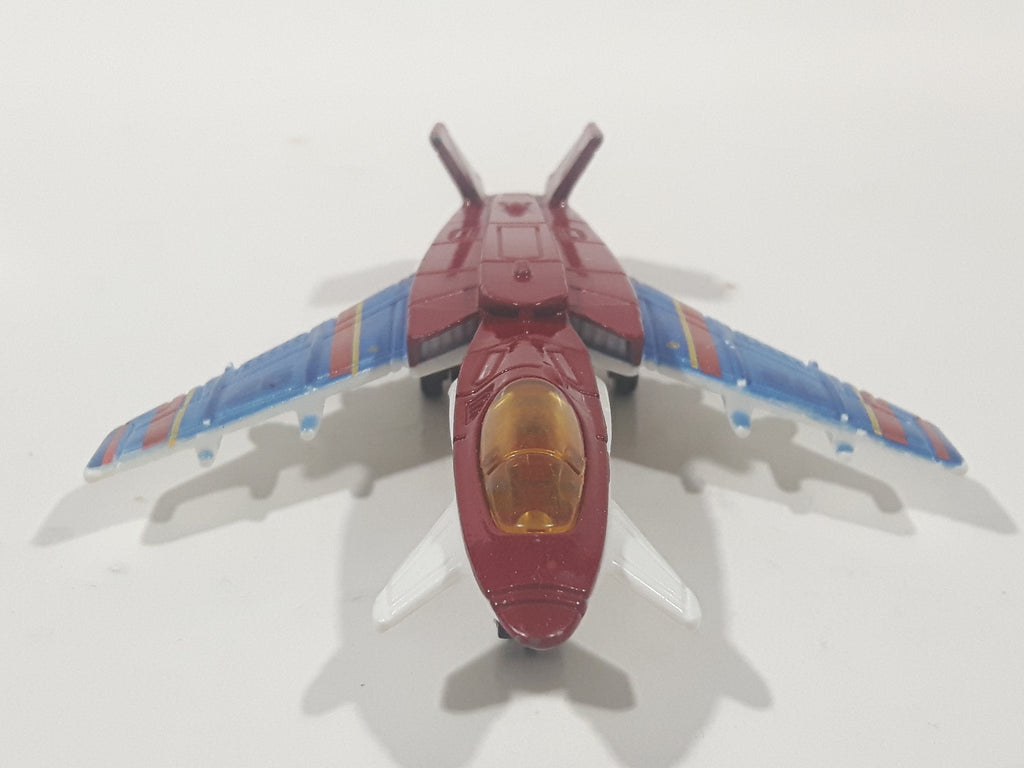 2010 Matchbox Sky Busters Stealth Launch Fighter Jet Airplane Dark Red ...
