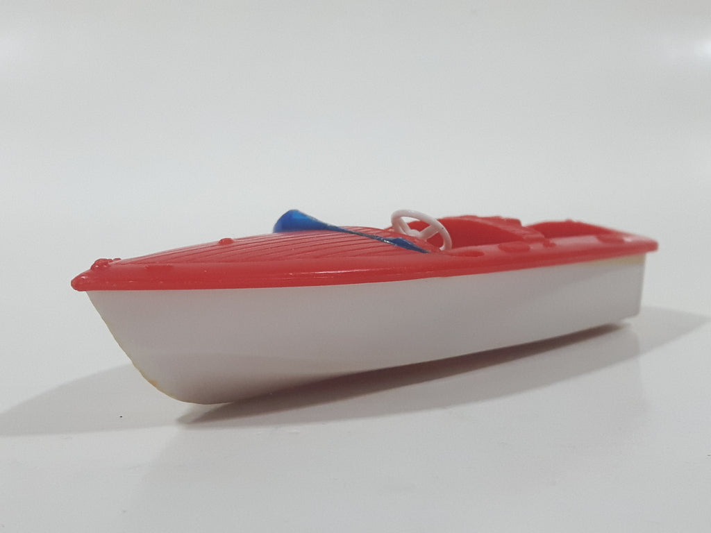 Vintage Red and White Speedboat Plastic Toy Watercraft Boat Made in Ho ...