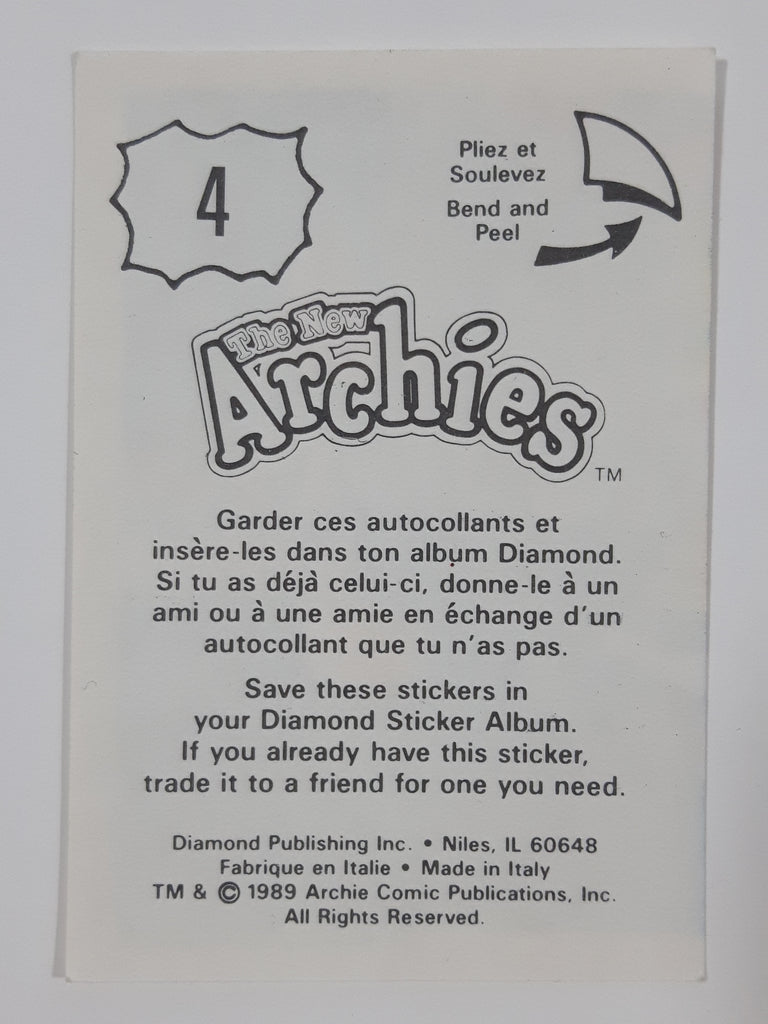 Vintage 1989 Diamond Publishing Archie Comics Stickers (Individual) Ma ...