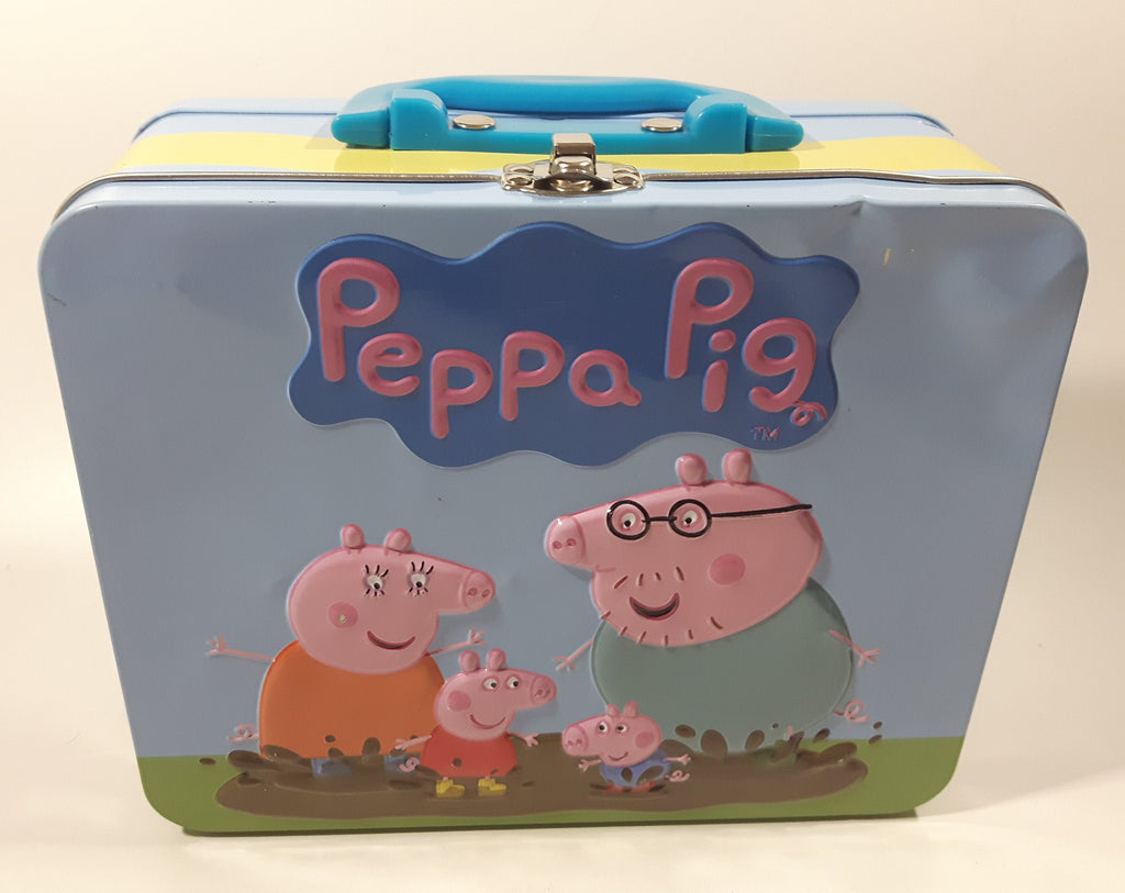 Peppa Pig Oink! Jump! Oink! Embossed Tin Metal Lunch Box Container ...