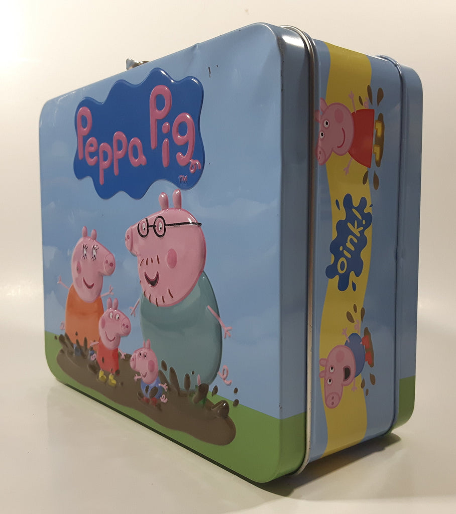 Peppa Pig Oink! Jump! Oink! Embossed Tin Metal Lunch Box Container ...