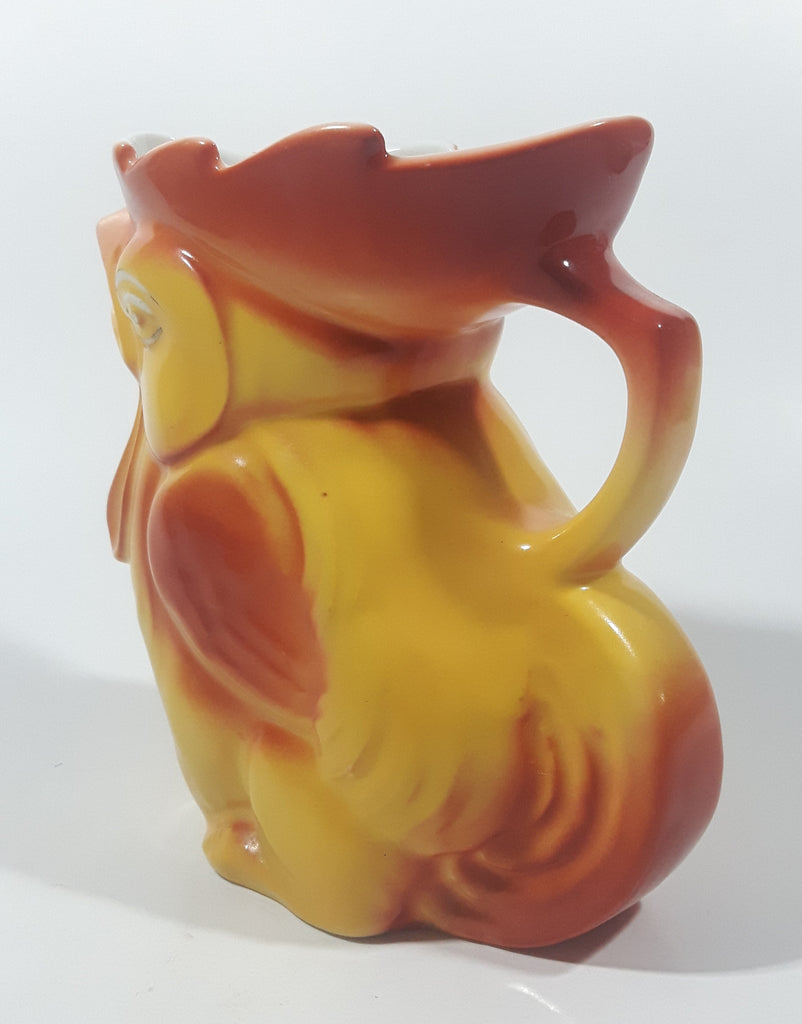 Antique Chicken Rooster Hen Shaped 5" Tall Ceramic Pottery Pitcher Ewe ...