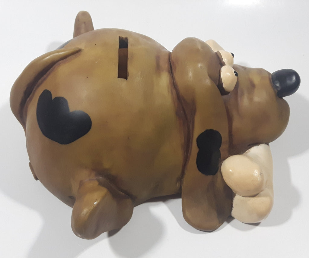Paolo Chiari Brown Hound Dog With Bone 8" Long Resin Coin Bank ...