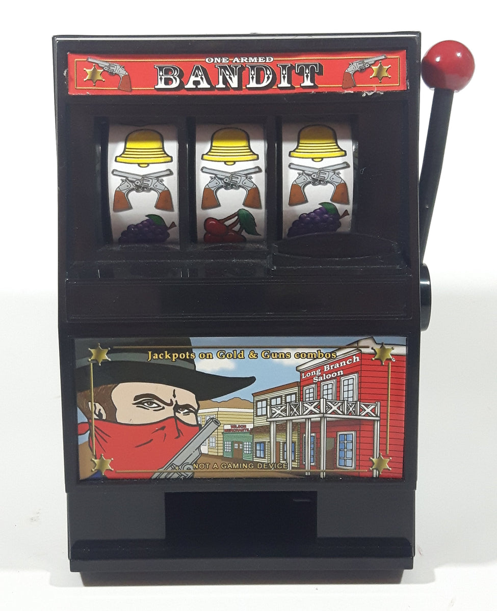 RecZone One Armed Bandit "Jackpots on Gold & Guns Combos" 6" Tall Plas ...