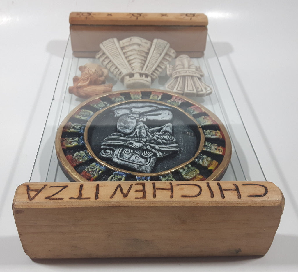 Very Rare Mexico Chichen Itza Mayan Calendar Temple and Masks 10 1/2 ...