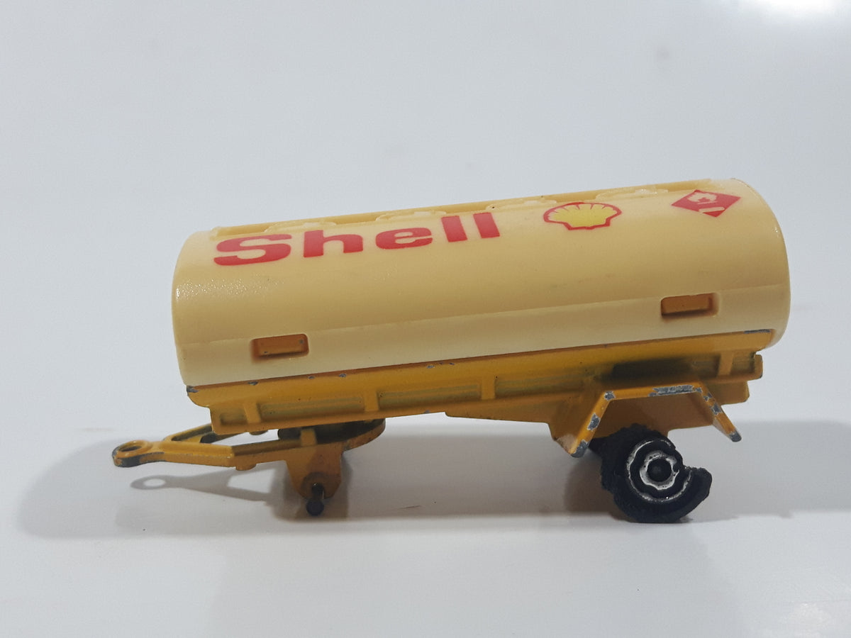 Majorette Shell Fuel Tanker Transport Trailer Yellow Die Cast Toy Car ...
