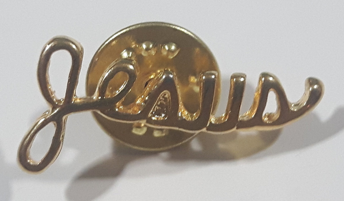 Jesus Hand Writing 1/2" x 1" Gold Tone Metal Pin – Treasure Valley ...